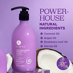Luseta Curl Enhancing Shampoo Nourishing and Moisturizing for Curly Hair, Repair Damaged Hair, Restore Bounce 16.9 Oz, Gluten Free, Sulfate Free