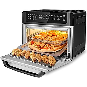 Gevi Air Fryer Toaster Oven Combo, Large Digital LED Screen Convection Oven with Rotisserie and Dehydrator, Extra Large Capacity Countertop Oven with Online Recipes