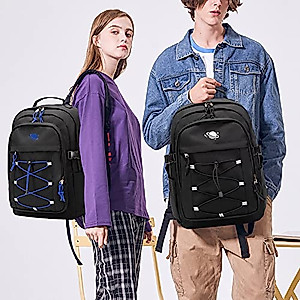 mygreen Casual Daypack Backpacks School Bag College Backpack Lightweight Travel Daypack Large Bookbags for Teens Girls Women High School Middle School Students Black