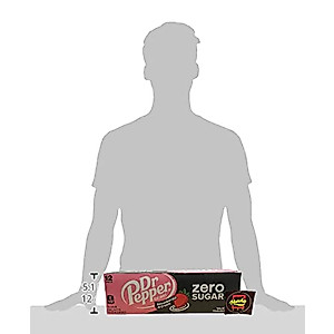 Dr Pepper Strawberry and Cream - Munchie Box Stash (Zero Sugar, Pack of ( 12 ) 12 Oz Cans)
