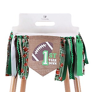 Football 1st High Chair Banner,Football 1st/first Birthday Party Decorations,first Year Down Themed Football 1st Birthday Party Decorations,photo Prop Football Party Decor