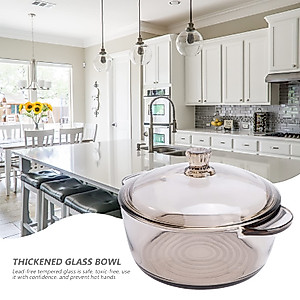 DOITOOL Glass Saucepan with Cover Heat-Resistant Glass Pot and Pan with Lid, Clear Glass Cooking Pot Cookware Set for Pasta, Noodle, Soup & Baby Food