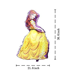 5 pcs Disney Princess balloons, disney-themed party supplies, Kids Birthday Party decorations.