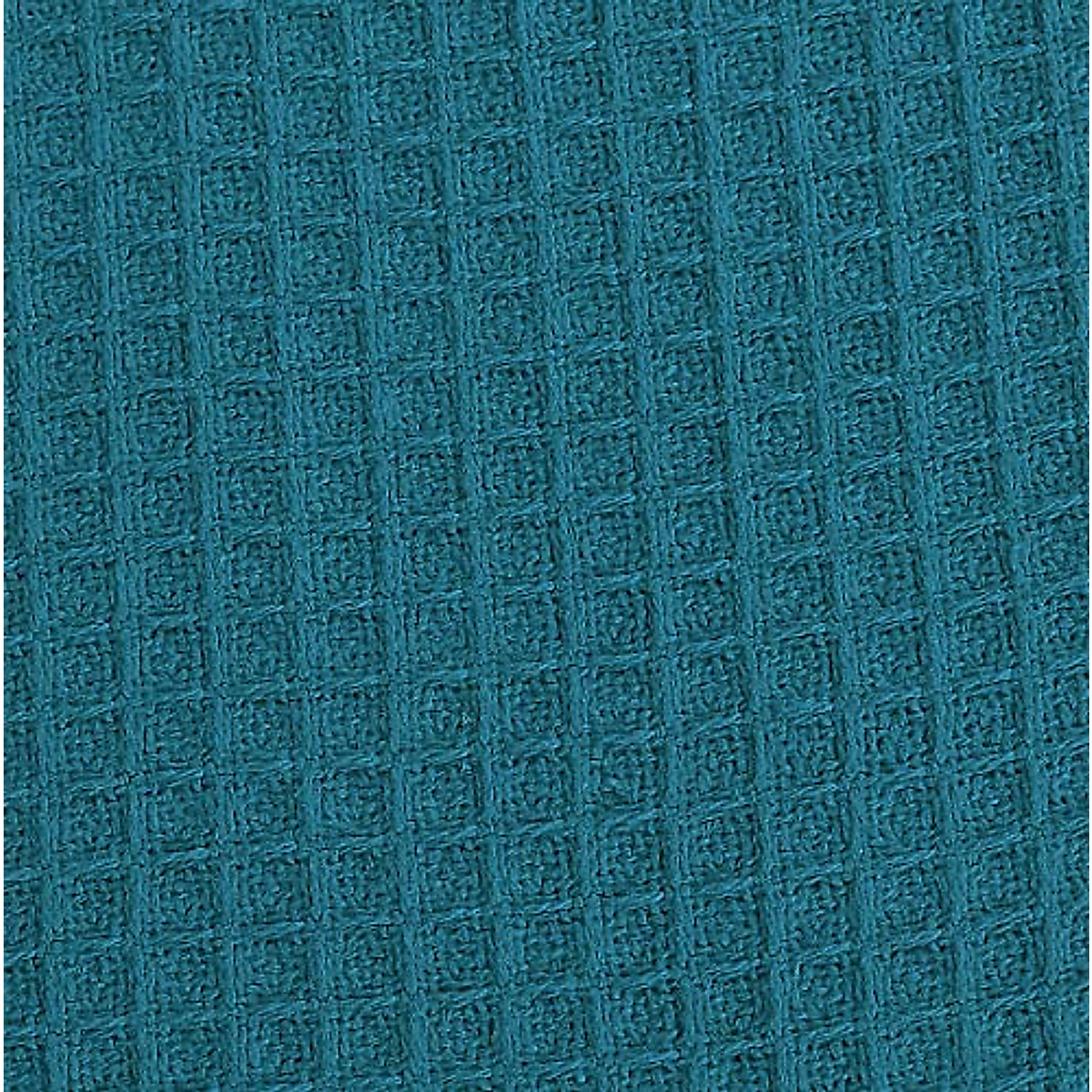 Waffle Weave King Blanket 102x90 inch-Teal,King Cotton Blanket,Teal King Blanket,Breathable Blanket,Farmhouse Throw Blanket,Textured Throw Blanket,Throw Blanket,All Season Cotton Blanket