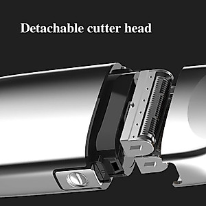 KEMEI Electric Razors for Men, Professional Cordless All Metal Electric Razor, Lithium Titanium Razors, USB Rechargeable Facial Beard Trimmer (TX1 Silver)