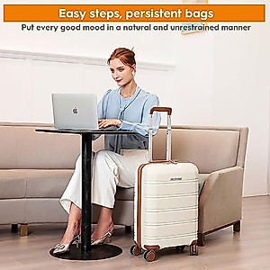 Joyway Luggage Carry-On Suitcases 20" Lightweight Polypropylene Carrying Case with TSA Lock,Rigid Luggage with Swivel Wheels,14" Cosmetic Bag & 7" Small Bag