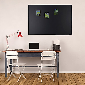 Lockways 36" x 24" Magnetic Chalkboard Black Board, Magnetic Bulletin Blackboard| Wall Mounted Message Presentation Memo Board 3 x 2 Feet