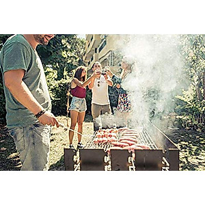 Fire Pit Mat 31 inchx47 inch, Duty Outdoor Patio Grill Mat with Reflective Strip, Heat Resistant Fire Pit Mat Grill Mat for BBQ, Camping, Patio, Garden, Backyard, Picnic, Orange