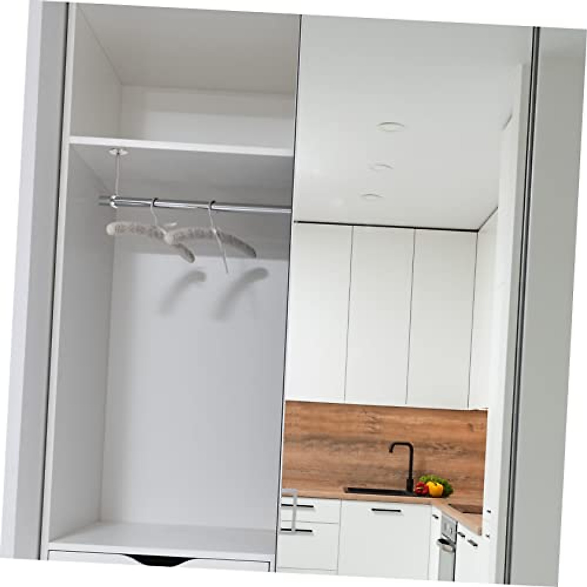 DECHOUS 8pcs Clothes Rail Flange Metal Curtain Rod Curtains Holders Shower Curtain Rod Holder Ceiling Rod Brackets Closet Rod End Curtain Pole Ceiling Brackets Wardrobe Pole Brackets