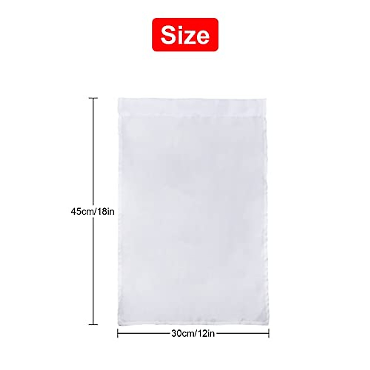 BULLETSHAKER Blank Garden Flag for Vinyl - Sublimation Flags Blank Polyester 3-Layer Weave Strands - DIY Plain Garden Flag 10Pcs 12 x 18 inches (30x45CM)