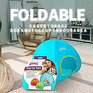 PAWISE Cat Toys Cat Portable Cat Cube Pop Up Collapsible Kitten Indoor Outdoor Toys Pet Foldable Breathable Pet Tent Bed Kitten Puppy House Playing Toy (Color Random)