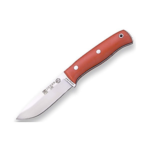 Joker Bushcraft Sports Knife Lynx CN111-K, Blade 4.13 inches of Böhler N695, Kydex Holster Black, Mango Canvas micarta Orange, with Paracord, Tool for Fishing, Hunting, Camping and Hiking