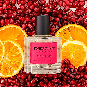 Archipelago Botanicals Pomegranate Eau De Toilette, Women’s Fragrance for Daily Use, Travel Size Cologne Bottle, Pomegranate, Valencia Oranges and White Peaches Scent, 1.64 oz