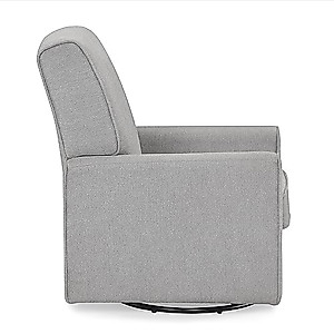 Delta Children Sophie Nursery Glider Swivel Chair with LiveSmart Performance Fabric Fabric, Nickel