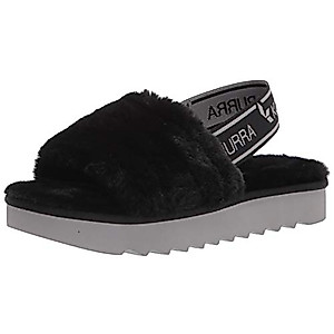 Koolaburra by UGG Women's Fuzz'n Ii Slipper, Black, 8 US