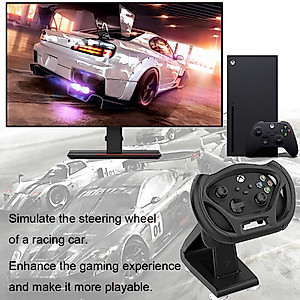 Xbox Series Gaming Racing Wheel, Meagadream Steering Wheel with 4 Table Suction Cup for Microsoft Xbox Series S/X, Xbox One/Xbox One S/Xbox One X Controller (Controller Not Included)