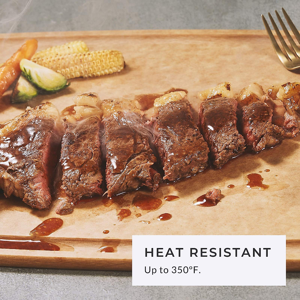 Elihome Classic Series MEDIUM Cutting Board for Kitchen- Natural Wood Fiber Composite, Dishwasher Safe, Eco-Friendly, Juice Grooves, Non-Porous, Reversible, BPA Free, Made in USA, 13"x 10"x 1/4”