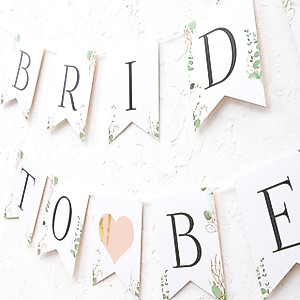 Bride To Be Banner - Bridal Shower Decoration,Greenery Bride To Be Banner,Bachelorette Party Banner,Engagement And Wedding Party Decorations,