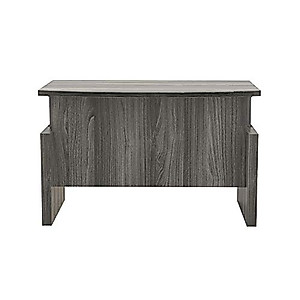 Safco Products ABDH7242LGS Aberdeen­ 72" Bow Front Base Height-Adjustable Desk, Gray Steel Laminate