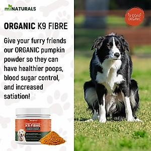 Pumpkin Powder for Dogs Organic 9 oz (255g) Premium Fibre - Canine Stool & Digestive Support - No Diarrhea or Scoots! by miNATURALS