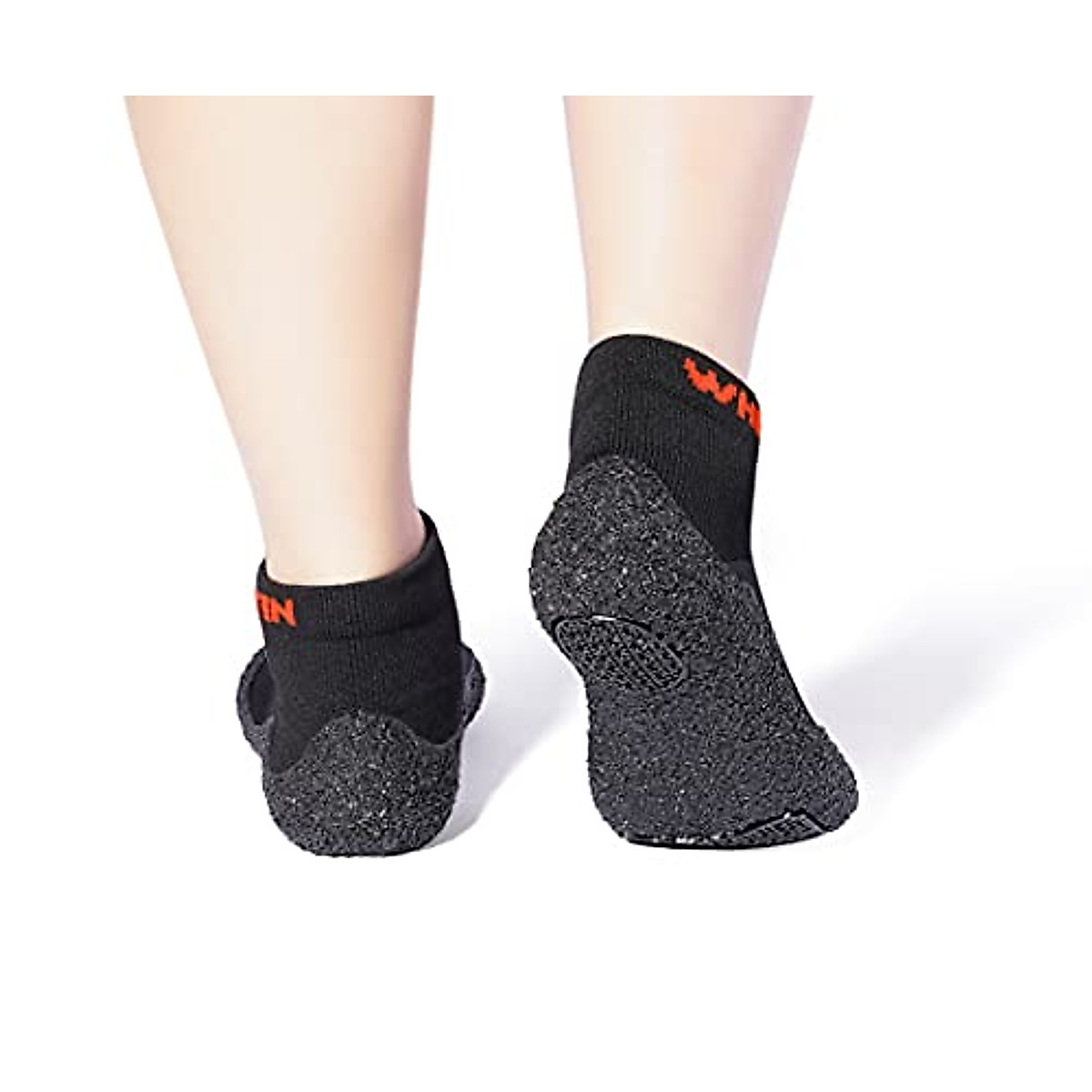 WHITIN Mens Water Shoes for Beach Watersocks Barefoot Aqua Socks Quick Drying Size 13 Swim Wading Kayaking Sailing Hiking Minimalist Barefoot Shoes Black