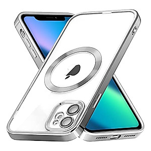 ZCDAYE Case for iPhone 11, iPhone 11 Phone Case Compatible with Wireless Charging,Silver Edge Electroplated Transparent Soft TPU Shockproof Case Cover for iPhone 11(6.1 inches) - Silver