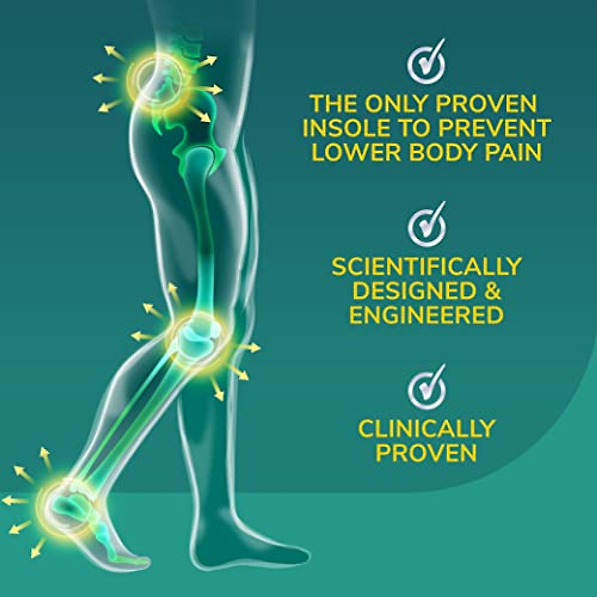 Dr. Scholl's ® Prevent Pain Lower Body Protective Insoles, 1 Pair, Men's 8-14, Protects Against Foot, Knee, Heel, and Lower Back Pain, Trim to Fit Inserts