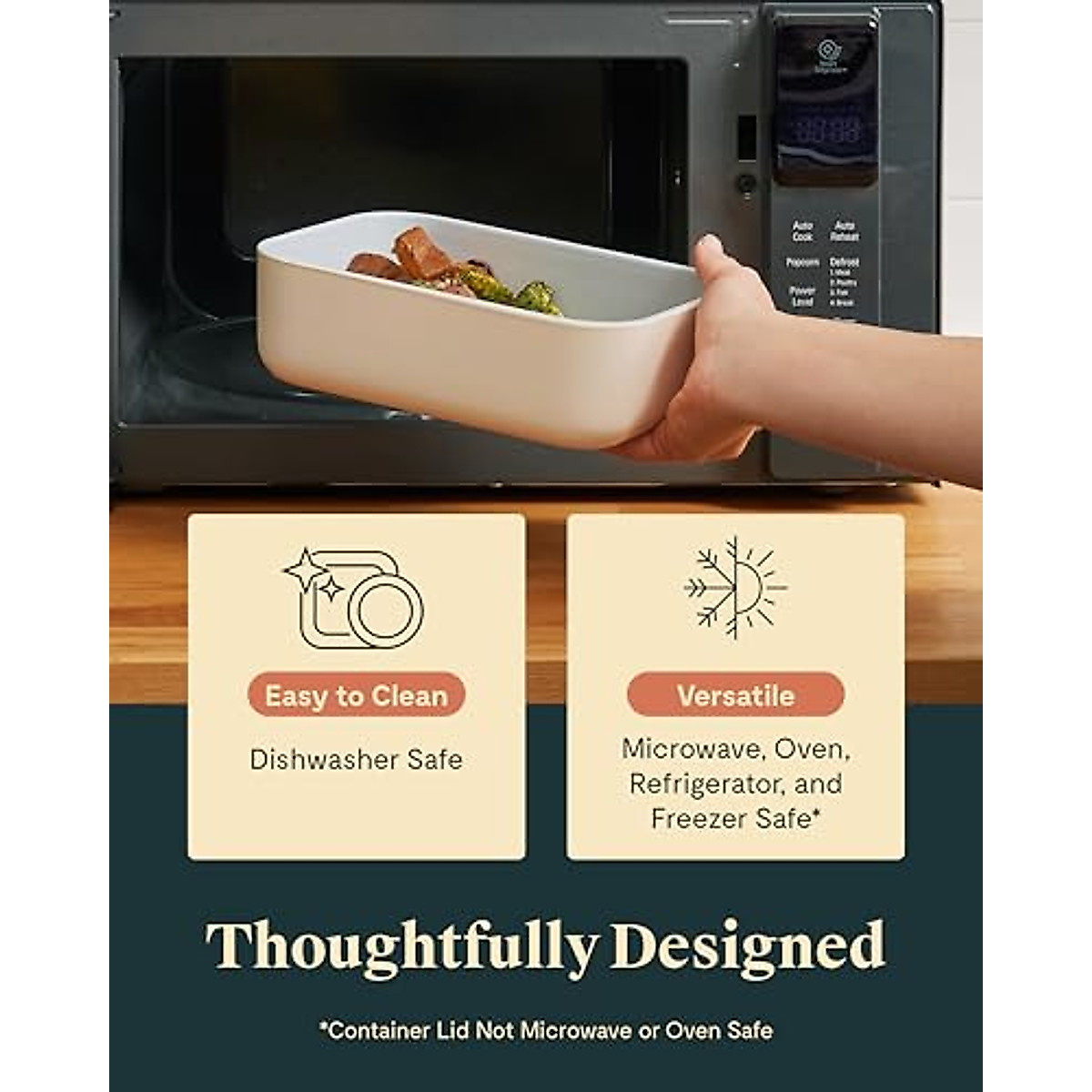 Caraway 2pc Glass Food Storage Set - 6.6 Cup Food Containers (2) - Ceramic Coated - Non Toxic, Non Stick Lunch Box with Lids. Dishwasher, Oven, & Microwave Safe - Navy