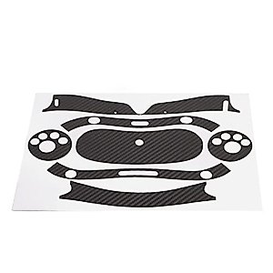 VR Controller Stickers, Full Protection Stylish Accurate Hole Position Dustproof VR Glasses Skin Sticker for VR Protective Accessories (Carbon Grain Black)