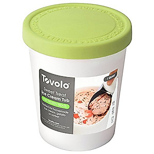 Tovolo Tight-Fitting, Stack-Friendly, Sweet Treat Ice Cream Tub, Pistachio