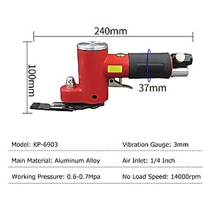 Orbital Sander, High Speed Air Powered Polisher Mini Sander Pneumatic Sander 1/4 Inch Suitable for Polishing and Waxing, Metal surfaces, Wood, Furniture (KP-6903)