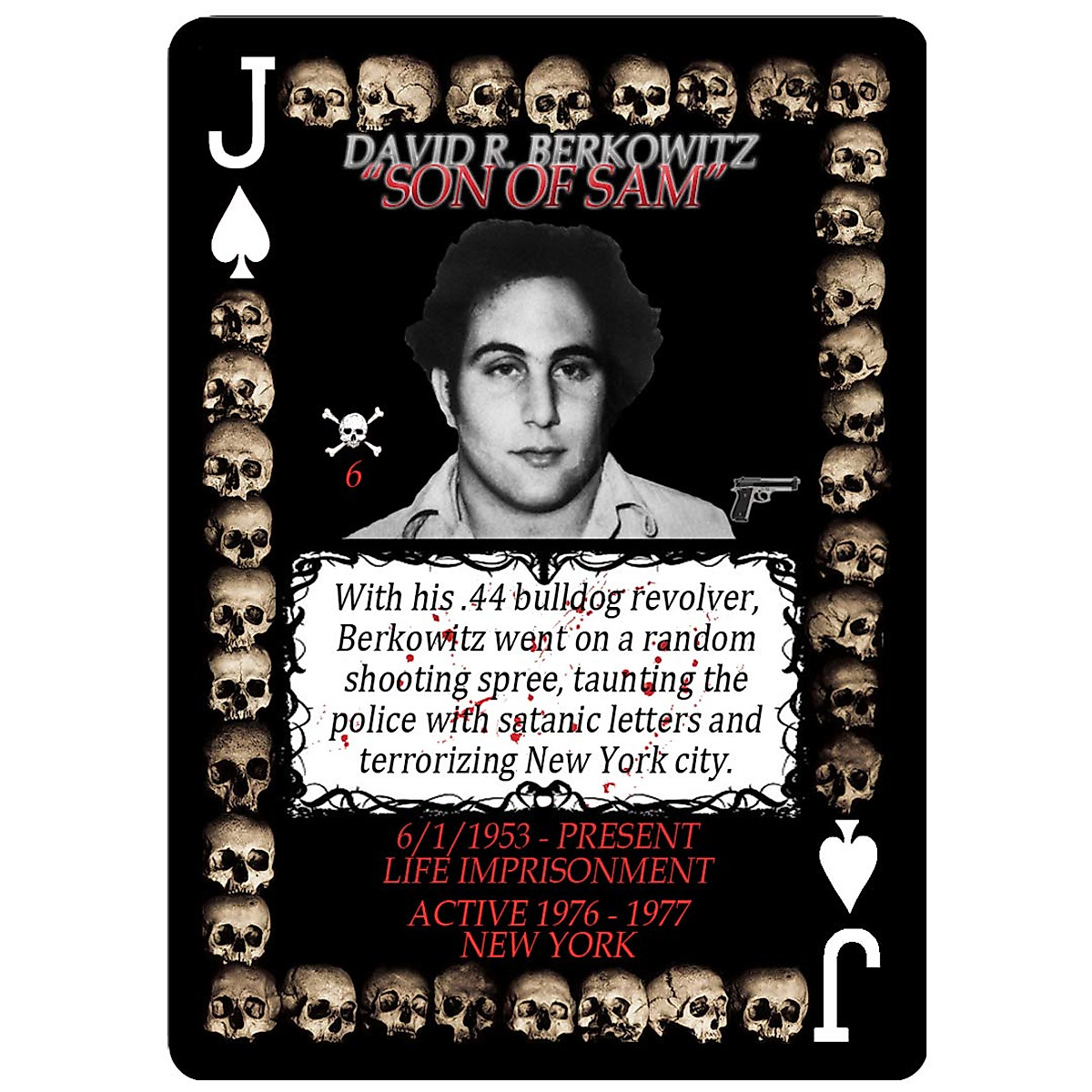 Serial Killer Cards 54 Unique American Serial Killer Playing Cards