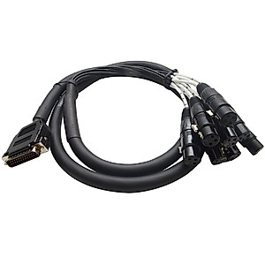 Seismic Audio - SA-DB8XF3 - DB25-8 Channel XLR Female 3 Foot D-Sub Snake Cable Patch Bay Interface Modular Cable
