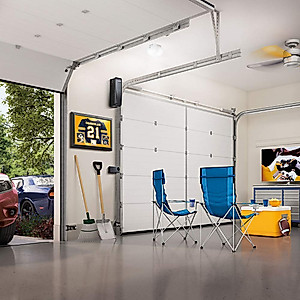 Chamberlain Smart Garage Door Opener - Wall Mounted - myQ Smartphone Controlled - Ultra Quiet Space Saving Direct Drive, Model RJO20, Black