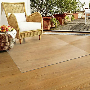 Clear PVC Desk Chair Mat Chair Mat,PVC Non-slip Transparent Rectangle Floor Protector,Home Office Anti Scratch Rolling Chair Mats,for Carpet,Under Tables,FurnitureThick 1mm,100-600cm length,Non-slip E