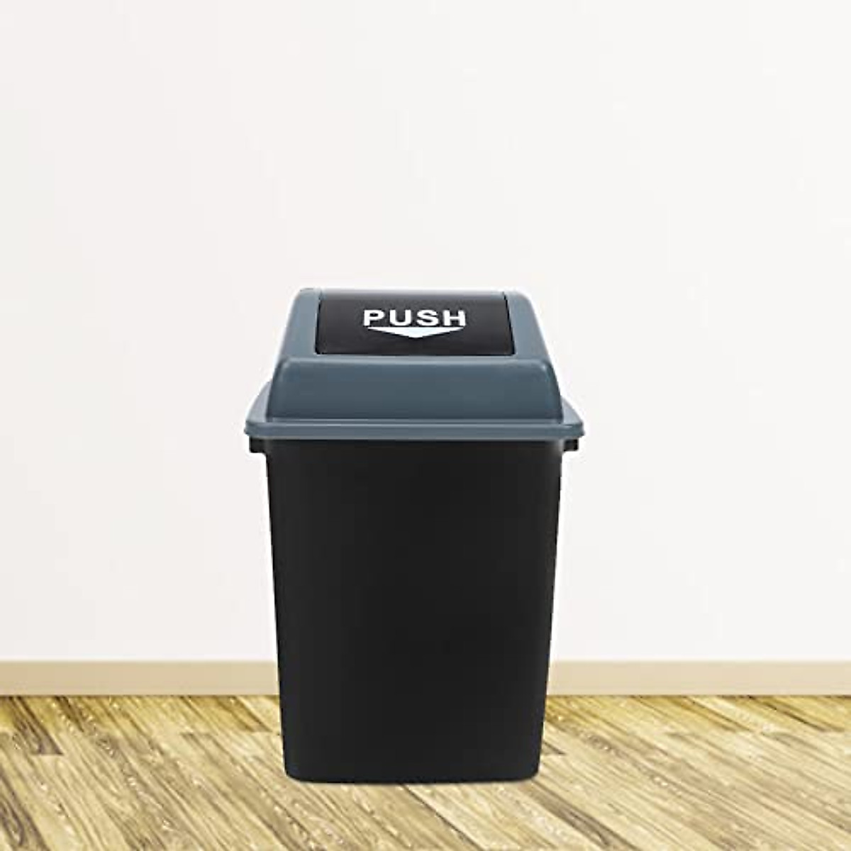 Zerodeko Trash Bin Heavy Duty Swing Set Trash Can Lid Garbage Can Lid Waste Container Lid Recycling Swing Lid Replacement for Home Outdoor Trash Can 20L Grey Garbage Pail Sink Accessories