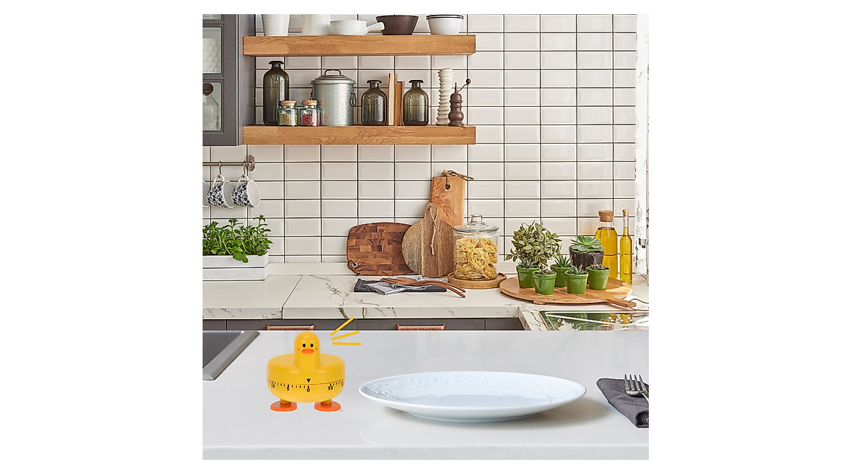 Angoily Yellow Duck Timer: Cute Mechanical 60-Min Kitchen Helper