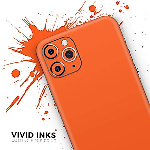 Design Skinz Solid Burnt Orange Protective Vinyl Decal Wrap Skin Cover Compatible with The Apple iPhone 11 Pro Max (Screen Trim & Back Glass Skin)