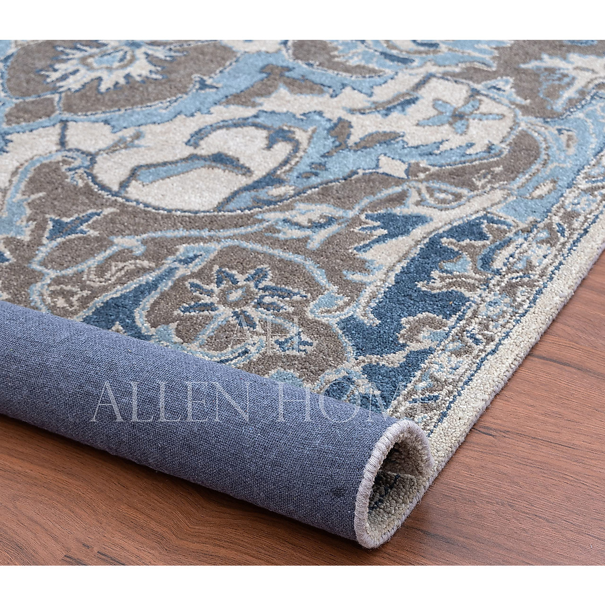Allen Home Wool Area Rug | Nicol Natural Traditional Decorative Carpet | Area Rugs Suitable for Living Room, Bedroom, Dining Room | 100% Wool | 100% Cotton Backing | 9’ x 12’ |