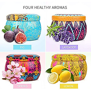 Candle Gifts for Women,4 Pack Gifts for her Scented Candles Set, Thank You Gifts, Soy Wax Candles with Essential Oil, Candle for Aromatherapy, Gift Basket for Women, Christmas, Birthday,Stress Relief