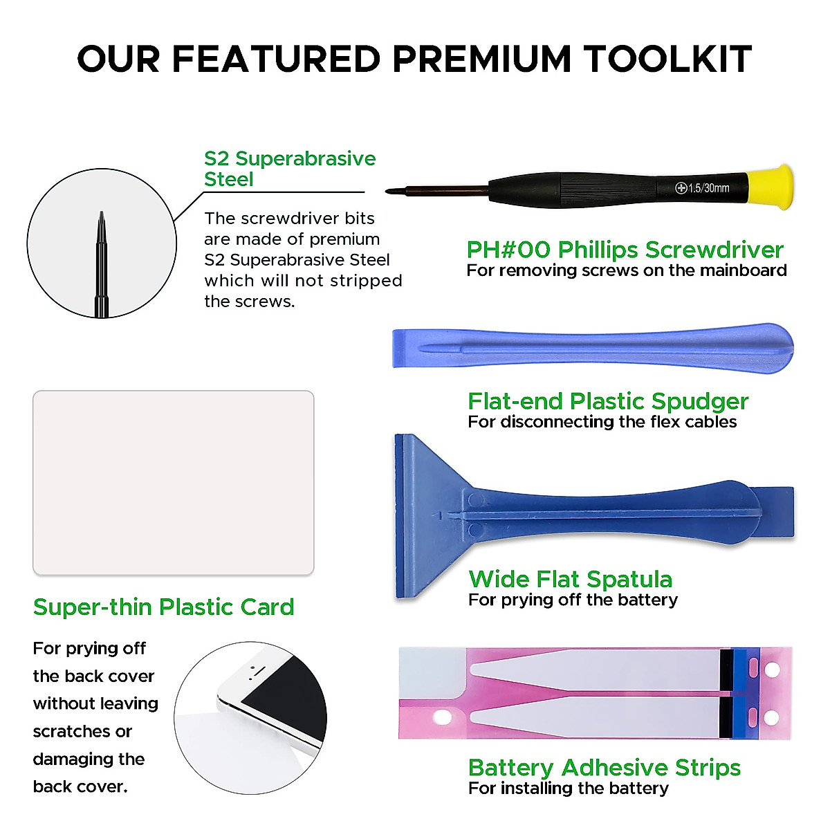 GREEN FUSION for Redmi Note 6 & Note 6 Pro Battery Replacement, with Video Tutorial, BN48 Battery for Redmi Note 6 & Note 6 Pro, with Repair Toolkit