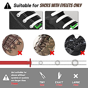 HOMAR No Tie Shoelaces for Kids and Adults Stretch Silicone Elastic No Tie Shoe Laces