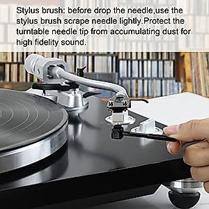 Vinyl Record Cleaning Kit, Anti Static Velvet Brush Vinyl Records LPs Stylus Cleaner Brush - Best Cleaning Vinyl Records, to Remove Dust Static Particles