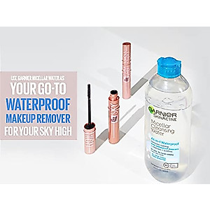Garnier SkinActive Micellar Water For Waterproof Makeup, Facial Cleanser & Makeup Remover, 13.5 fl. oz, 1 count (Packaging May Vary)