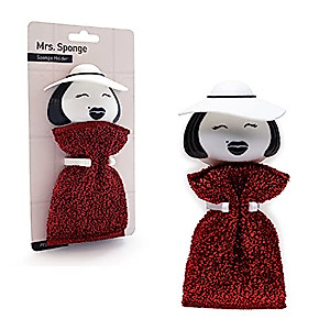 Peleg Design Mrs. Sponge Kitchen Sponge Holder - Plastic Dish Sponge Holder for Kitchen Sink, Dries All Types of Sponges - Kitchen Sink Organizer, Decor, and Unique Gift Idea - Sponge Included