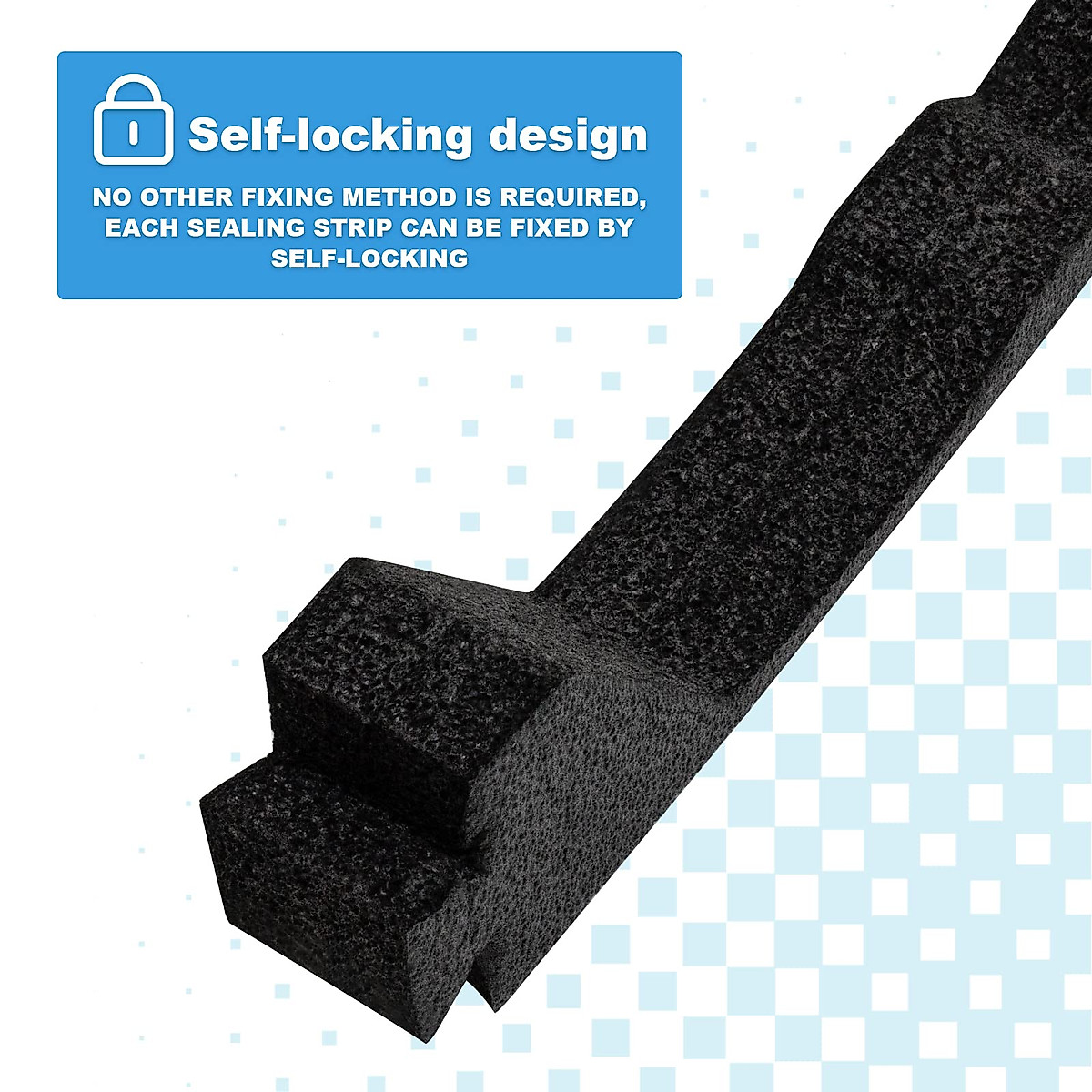 (10PCS)-12" Classic Ribbed Profile Foam Closure Strip for Metal Roofing Panels 3' Long Inside Roof Closure Strip, Noise Reduction, and Resistance to Cold