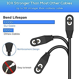 Replacement Magnetic Charging Cable for AfterShokz Aeropex AS800/OpenComm ASC100SG & Shokz OpenRun Pro&Mini, USB Fast Charger Cord Compatible with Aftershokz Bone Conduction Headphone AS800/ASC100SG