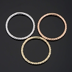 Kooljewelry 14k Yellow Gold High Polish Twisted Style Ring (size 8)