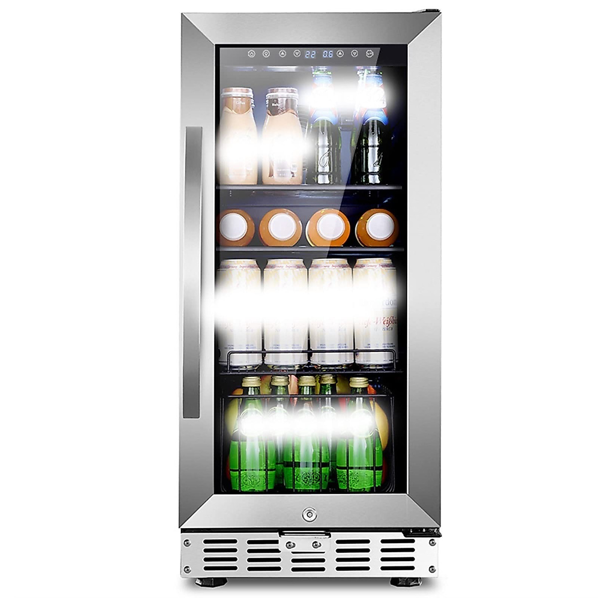 SHKI Wine Cooler Black Color Square Electric Wine Cooler Stainless Steel Small Wine Refrigerator Cooler