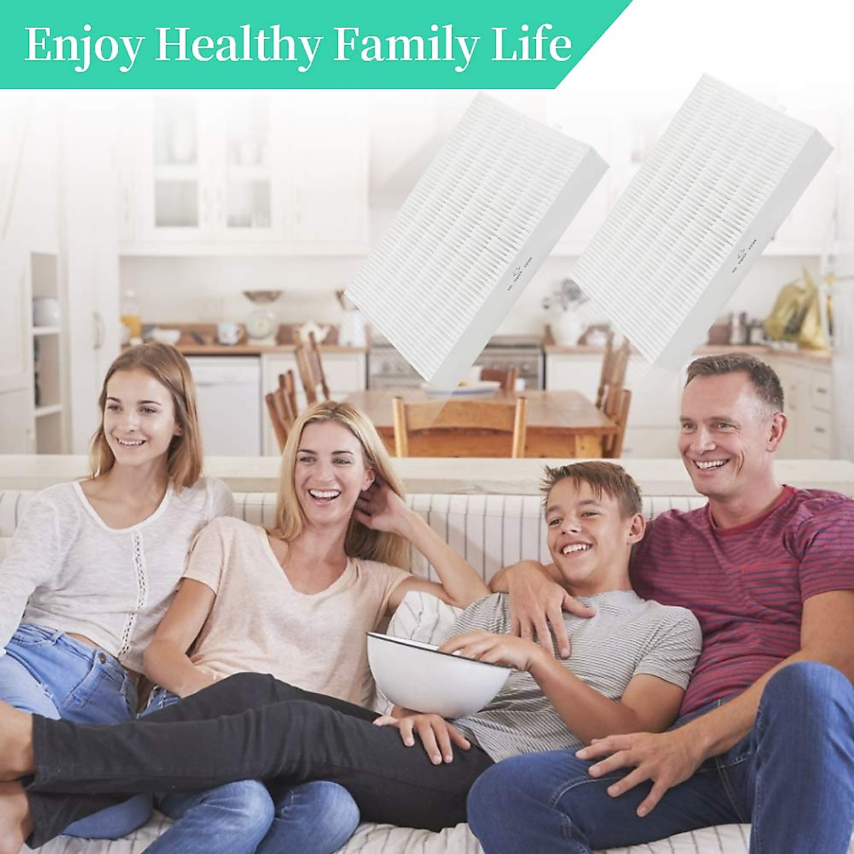 DerBlue 6pcs True Filter R HEPA Filters R Replacement for Honeywell HRF-R1 HRF-R2 & HRF-R3 Filter R